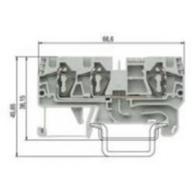Wieland 3 Pole - Spring Clamp Terminal - 4mm (Grey) — Scott Electrical