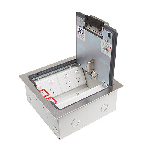 Vynco S/G Floor Box Square Flush REB Stainless Steel 4P 4D — Scott ...