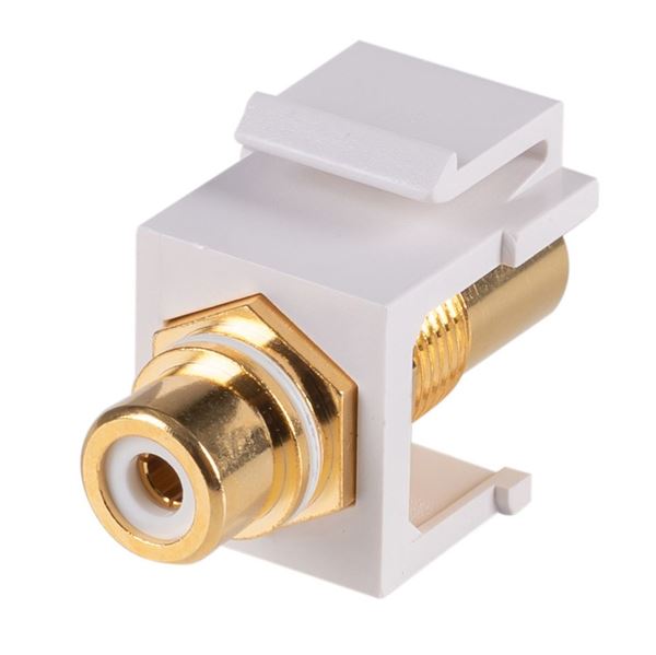 CDY DYNAMIX White RCA to RCA Keystone Adapter. Gold Plated — Scott ...