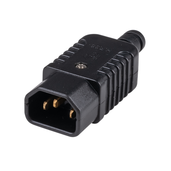 CDY MALE STRAIGHT Re-wireable IEC C14 10A plug. Termination: scr ...