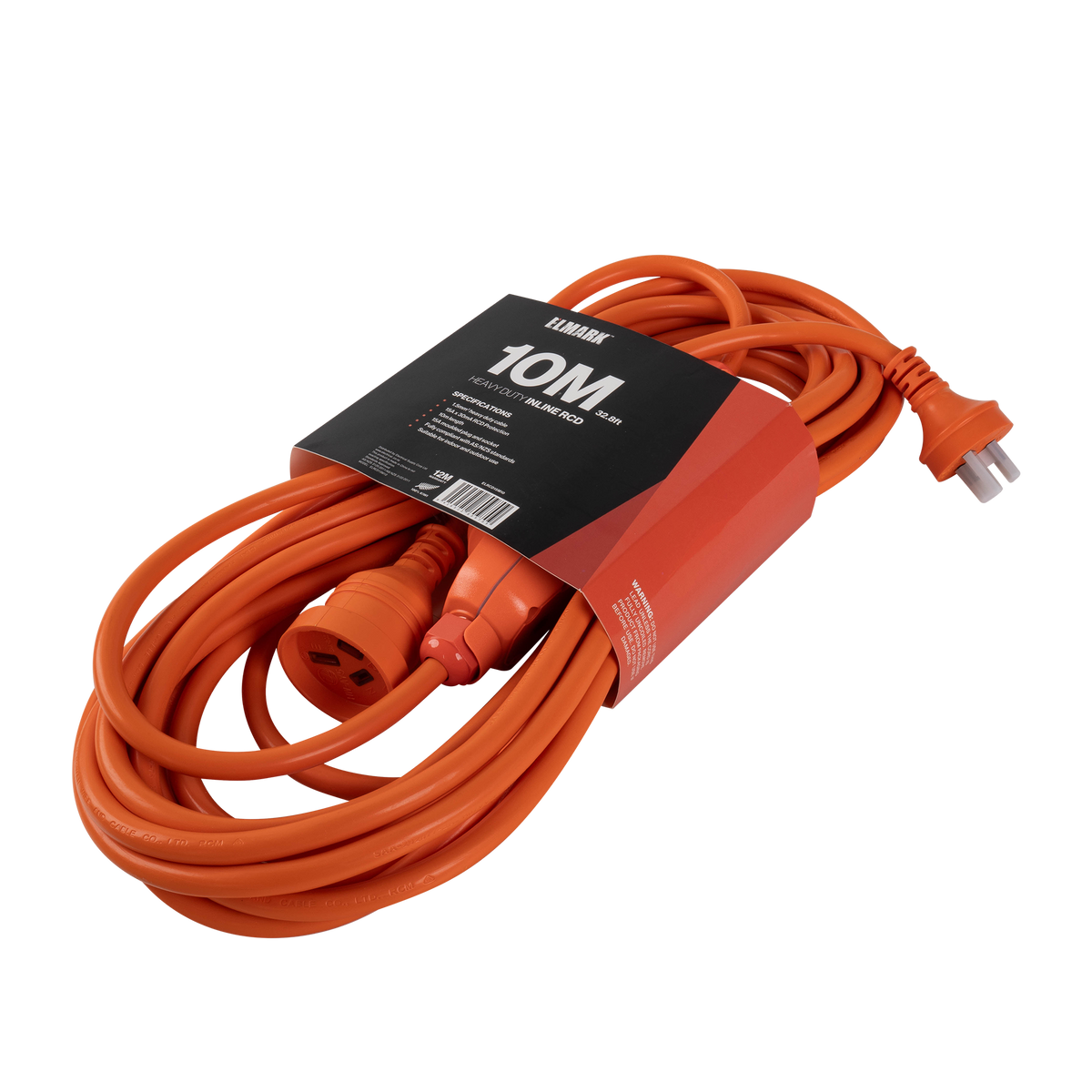 Elecsupp Elmark 10M RCD Lead 15A Plug Orange — Scott Electrical