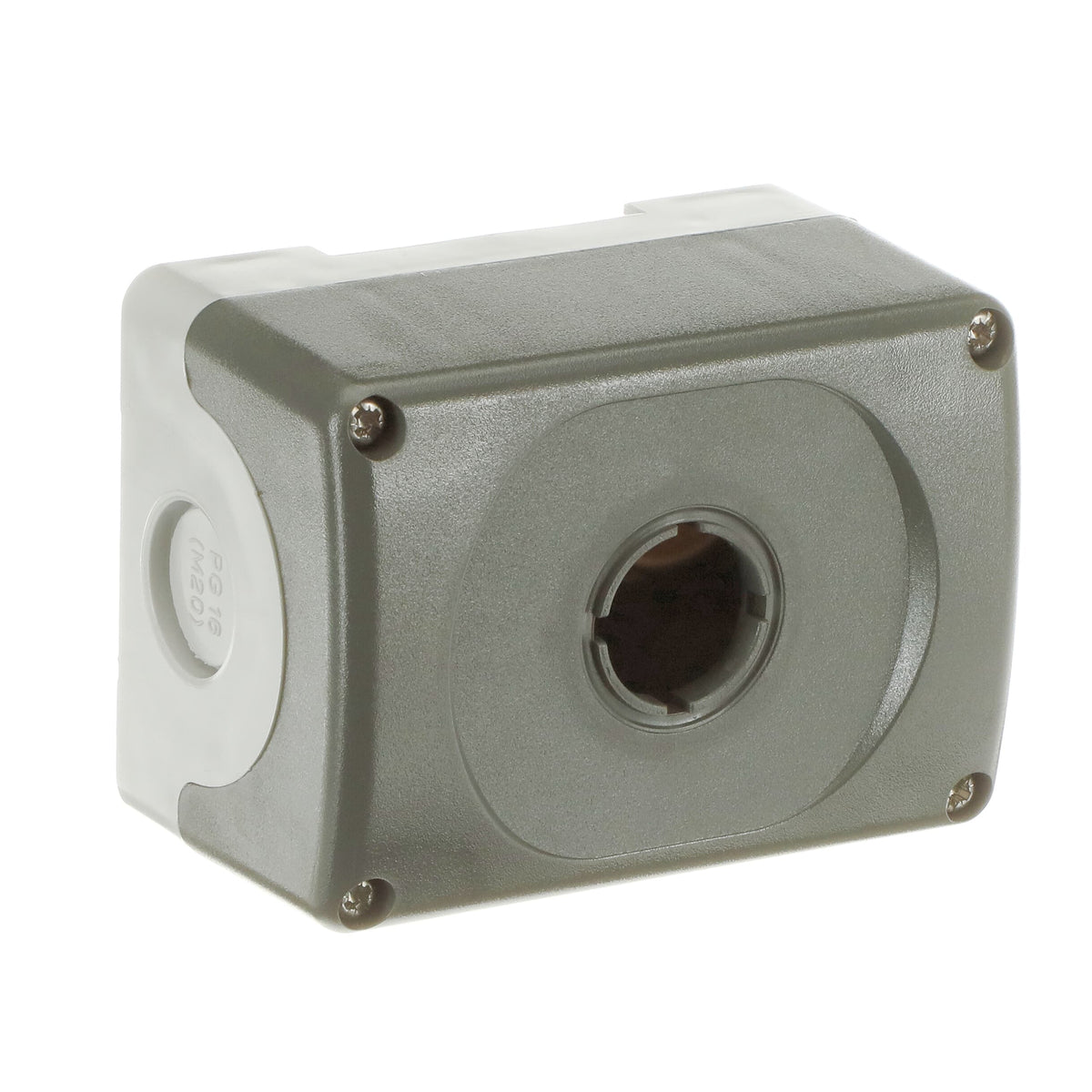 ABB Push Button Enclosure Single Hole Grey — Scott Electrical