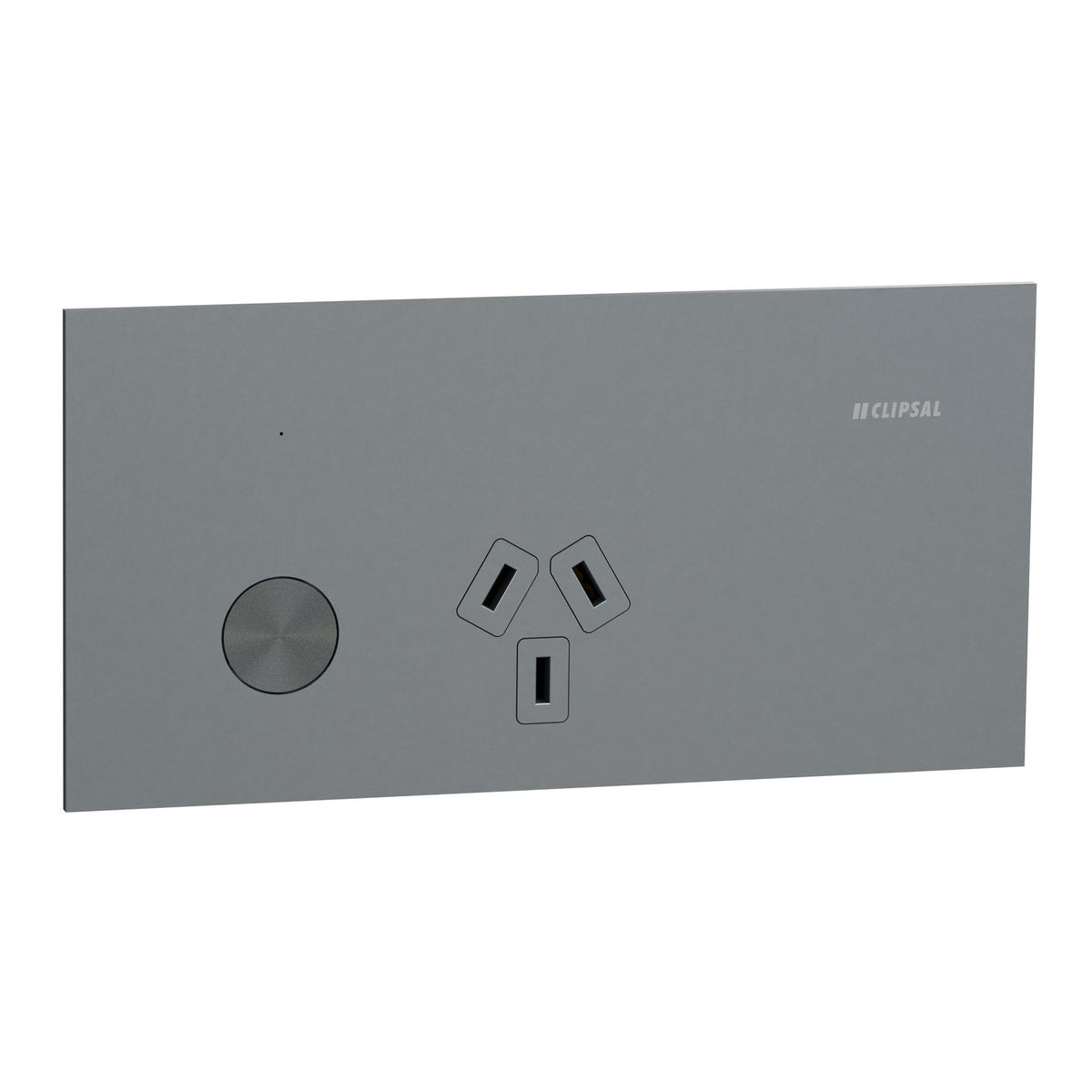 Clipsal Solis T Single Connected Switched Socket Platinum — Scott ...