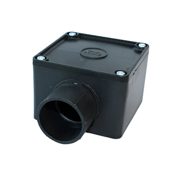 Evcco Conduit Junction Box 1way 32mm LSZH-FR/HFT Black — Scott Electrical