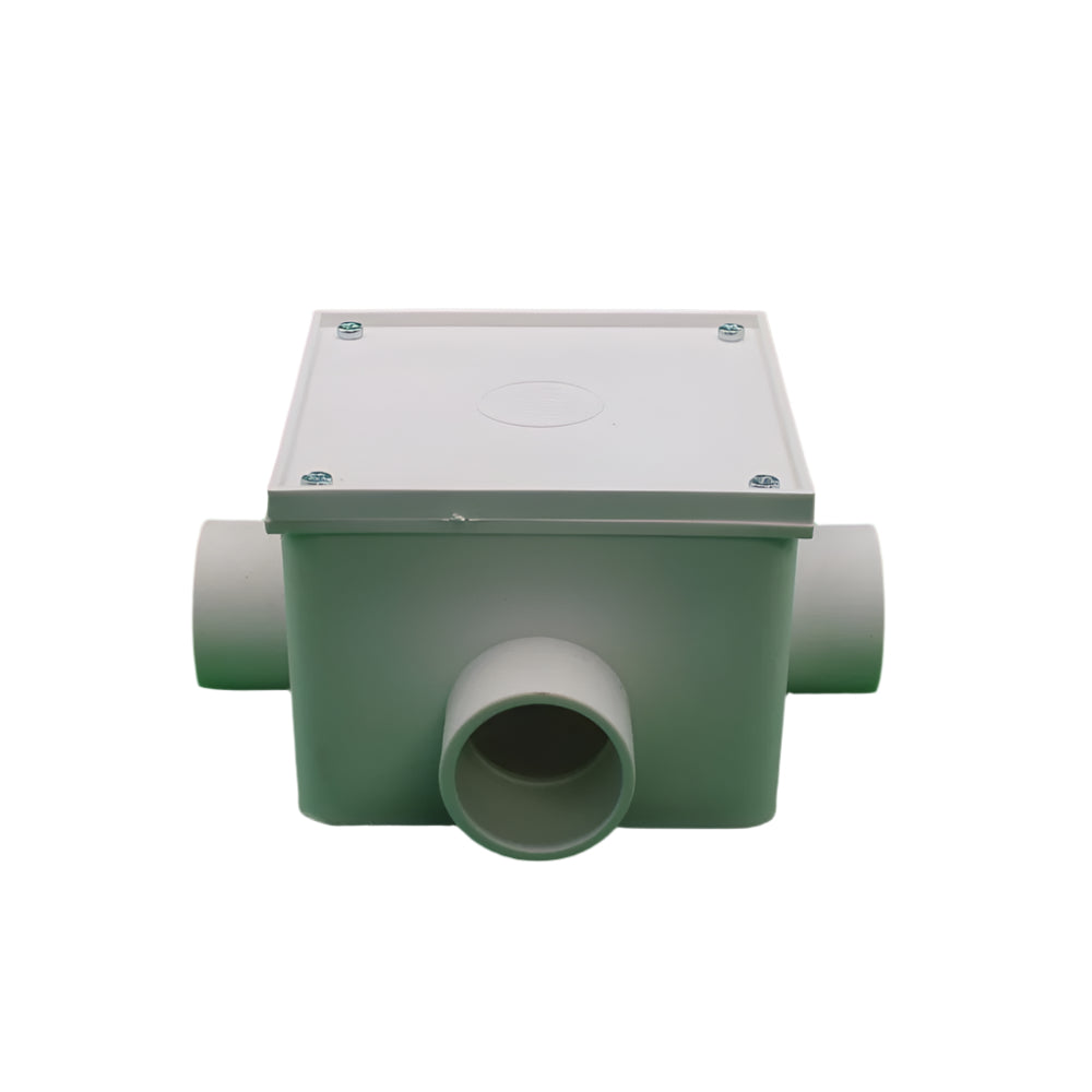 Evcco Conduit Junction Box 3way 32mm LSZH-FR/HFT White — Scott Electrical