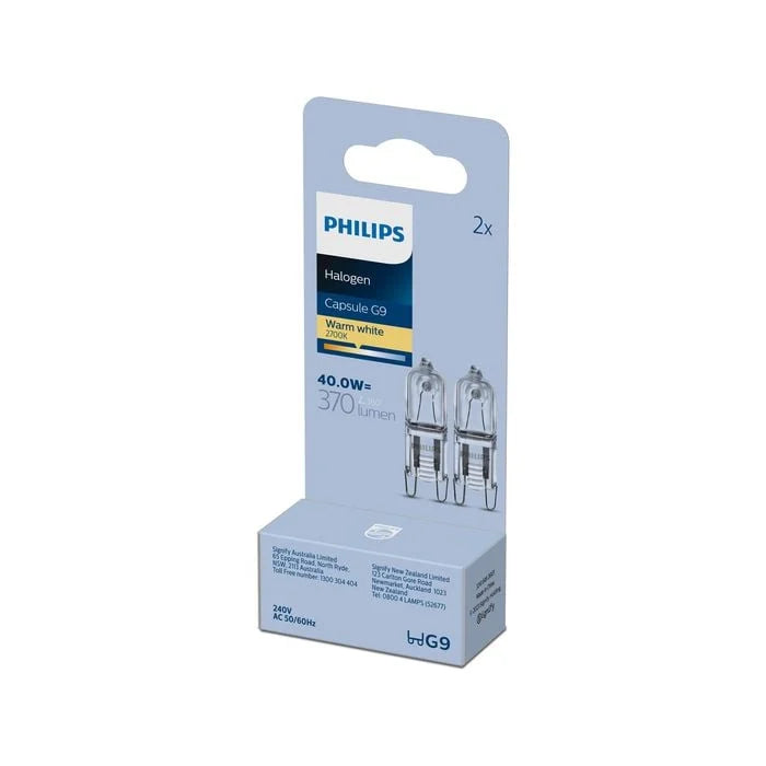 Philips 925635945512 G9 40W 240V ESS Halogen Capsule FR Twin Pack ...