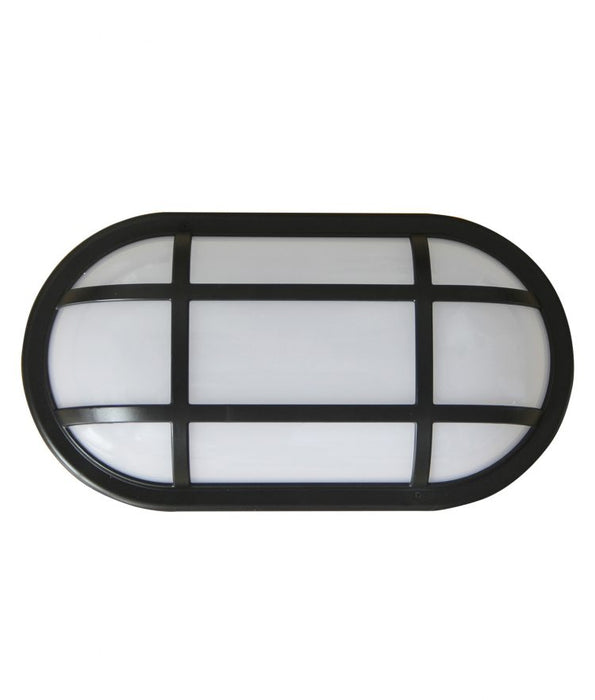 CLA LED Bulkhead 20W 3000K Oval IP65 Black — Scott Electrical