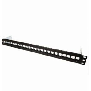 Belden KeyConnect Front Access Patch Panel, 24-port, 1U, Empty, No Man ...