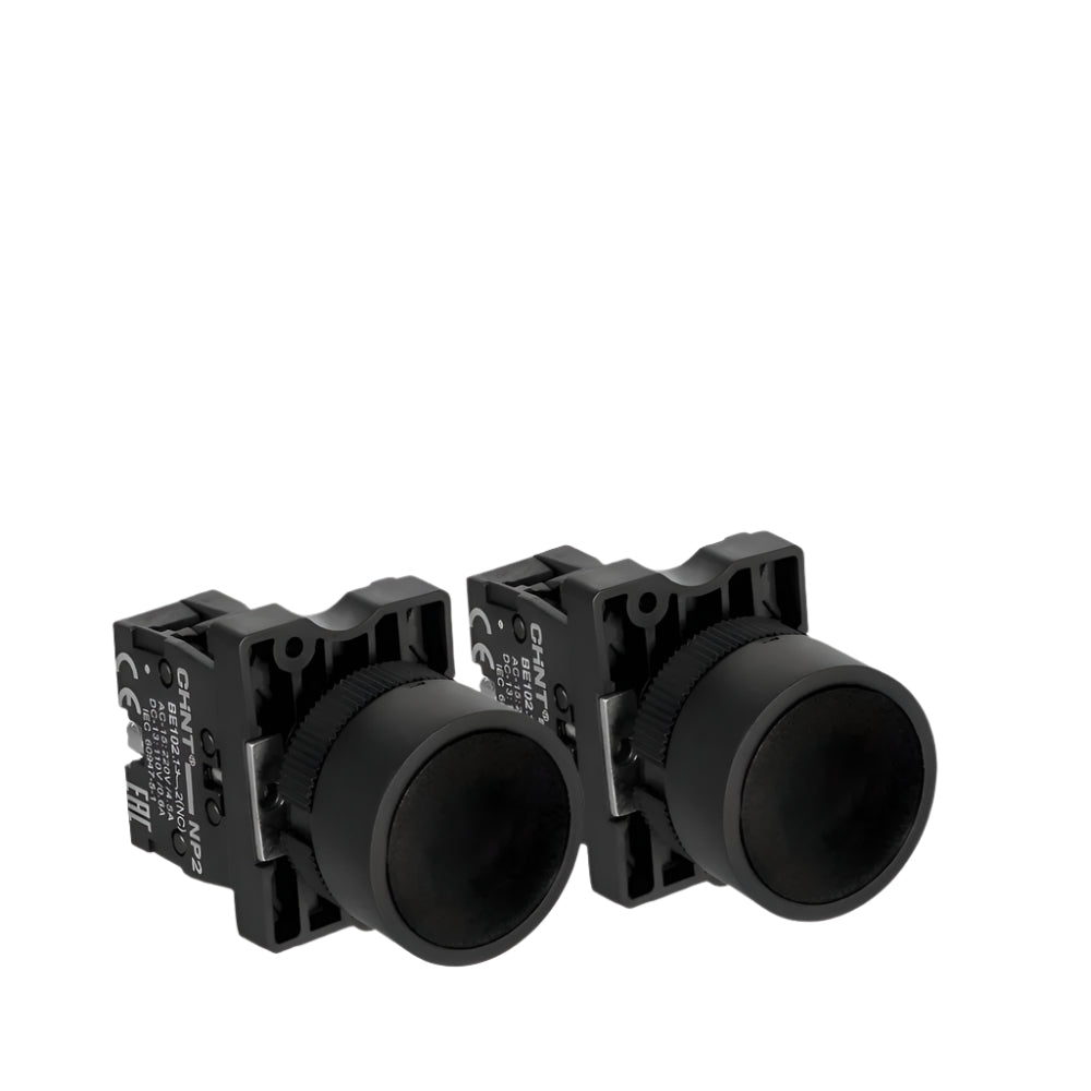 Chint NP2-EA25 Push Button (Black) 1 x N/O 1 x N/C Contacts — Scott ...