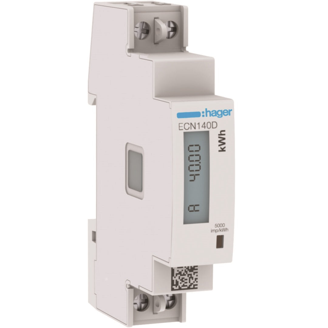 Hager 1Ph kWh Meter Direct 40A 1M — Scott Electrical