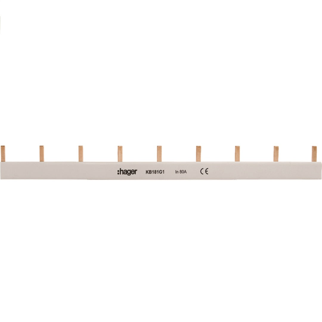 Hager Insulated Prong Busbar 1P 80A 16mm2 9C — Scott Electrical