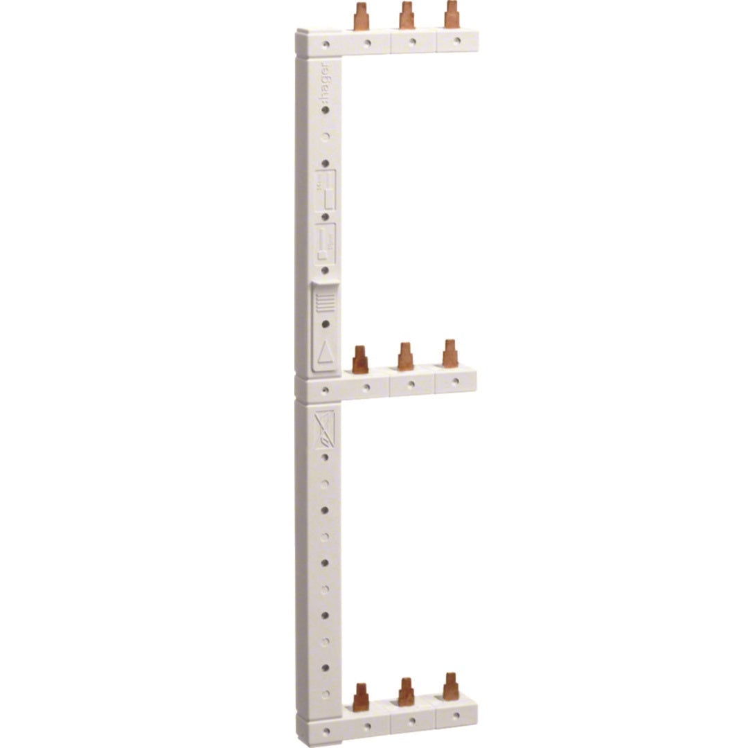 Hager 3P Vertical Busbar Left 3 Row 125mm 63A — Scott Electrical