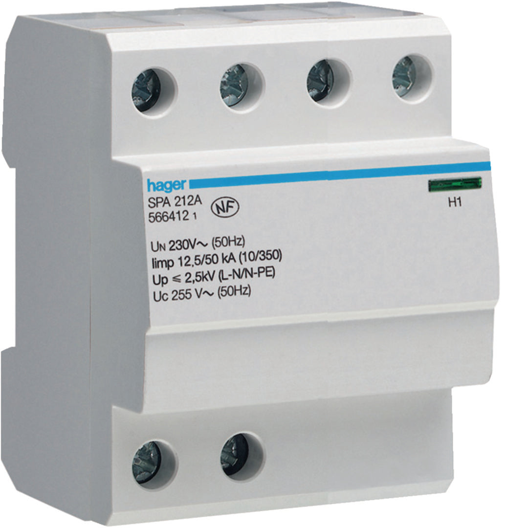 Hager SPD 2P Monobloc 12.5kA Light Indicator TT — Scott Electrical