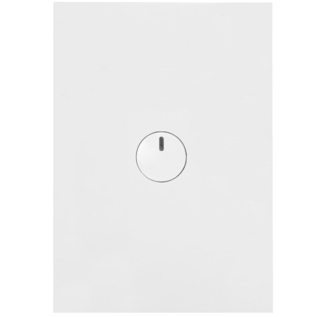 Hager Finesse 1 Gang Switch c/w 240V Push Button Mech Matt White ...