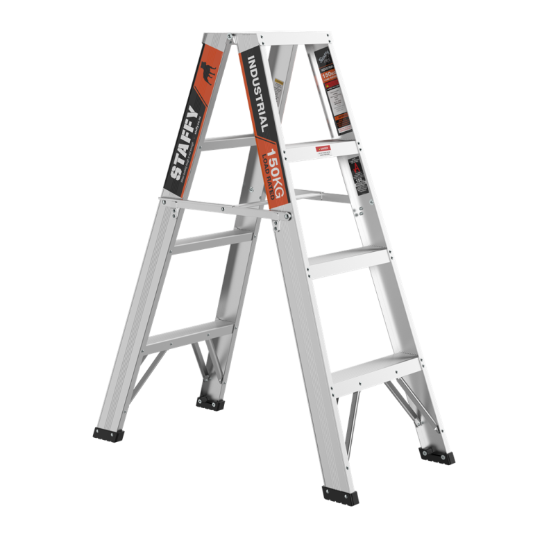 Staffy Step Ladder Double Sided Aluminum 4 Step 150kg rated — Scott ...