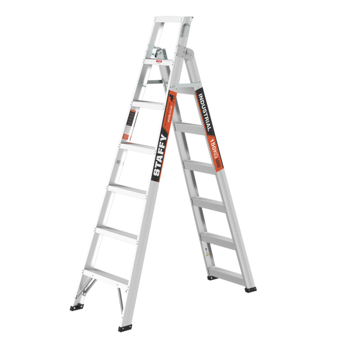 Staffy Step Ladder Dual Purpose Aluminum 7 Step 150kgs rated — Scott ...