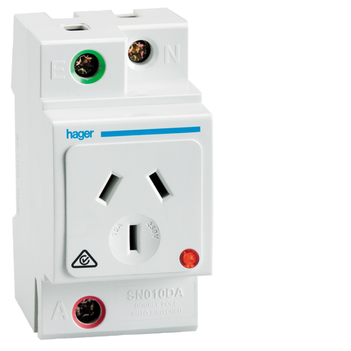 Hager DIN Mount 10A Socket — Scott Electrical