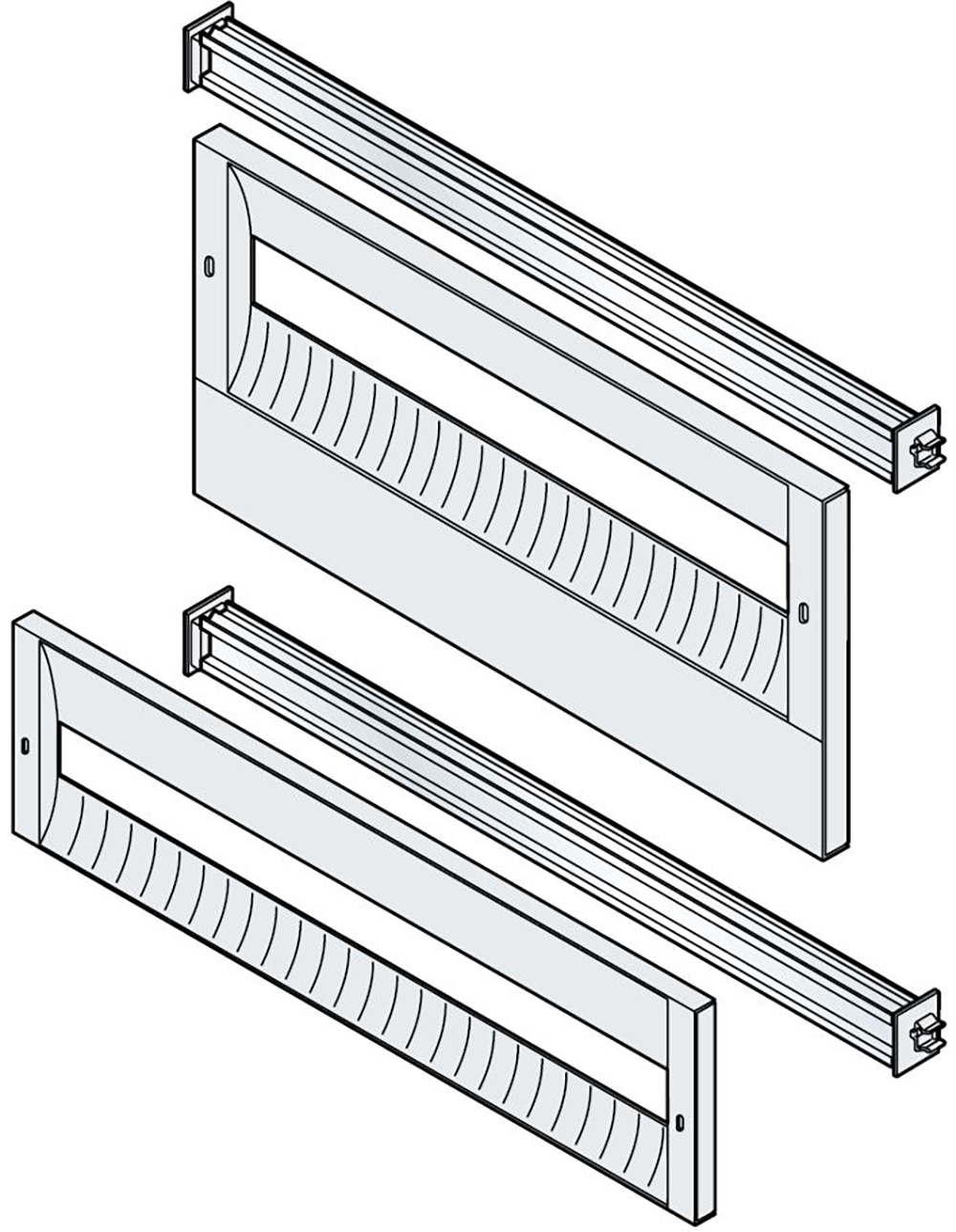 Abb Gemini Panel With Holes H150 and DIN Size 4-5 — Scott Electrical