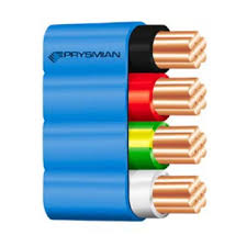 Prysmian 2.5mm TPS three core + earth TPS450/750V 2.5X3CE FLAT BLUE ...