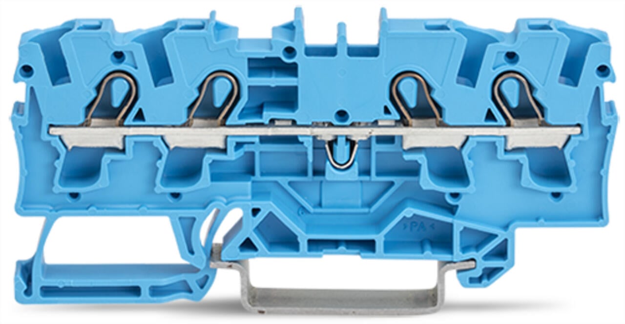 EngComp Wago 4 Pole - Cage Clamp Terminal - 4mm (Blue) — Scott Electrical