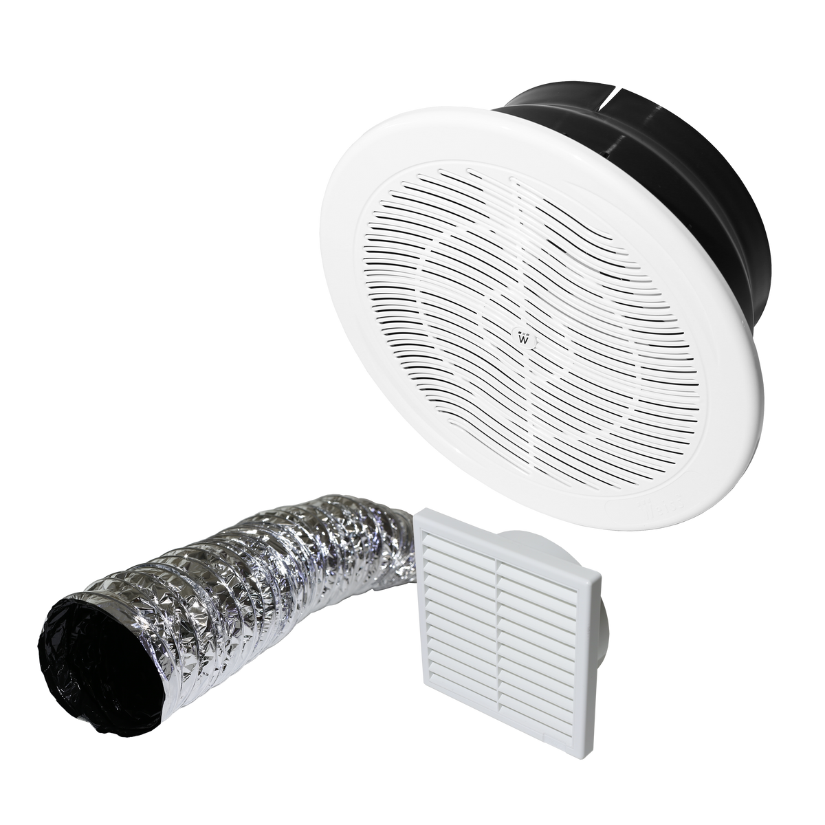 Weiss 200mm extractor fan with reducer and ducting — Scott Electrical