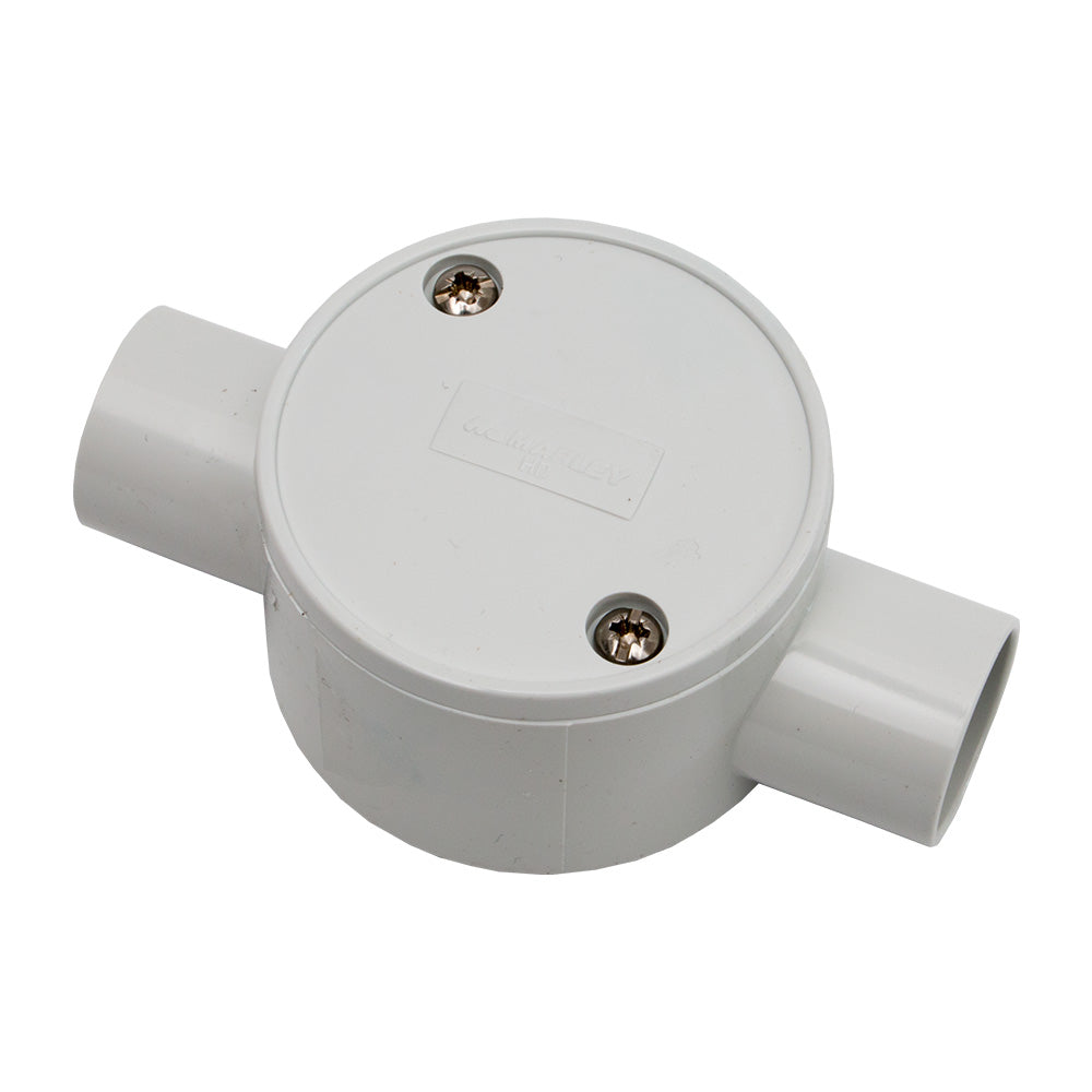 Marley CONDUIT JUNCTION BOX CIRCULAR 2W 25mm GREY 67x38 uPVC — Scott ...