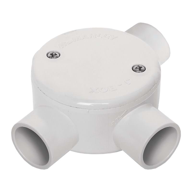 Marley Junct/box 20mm 3 way grey 23.20G — Scott Electrical