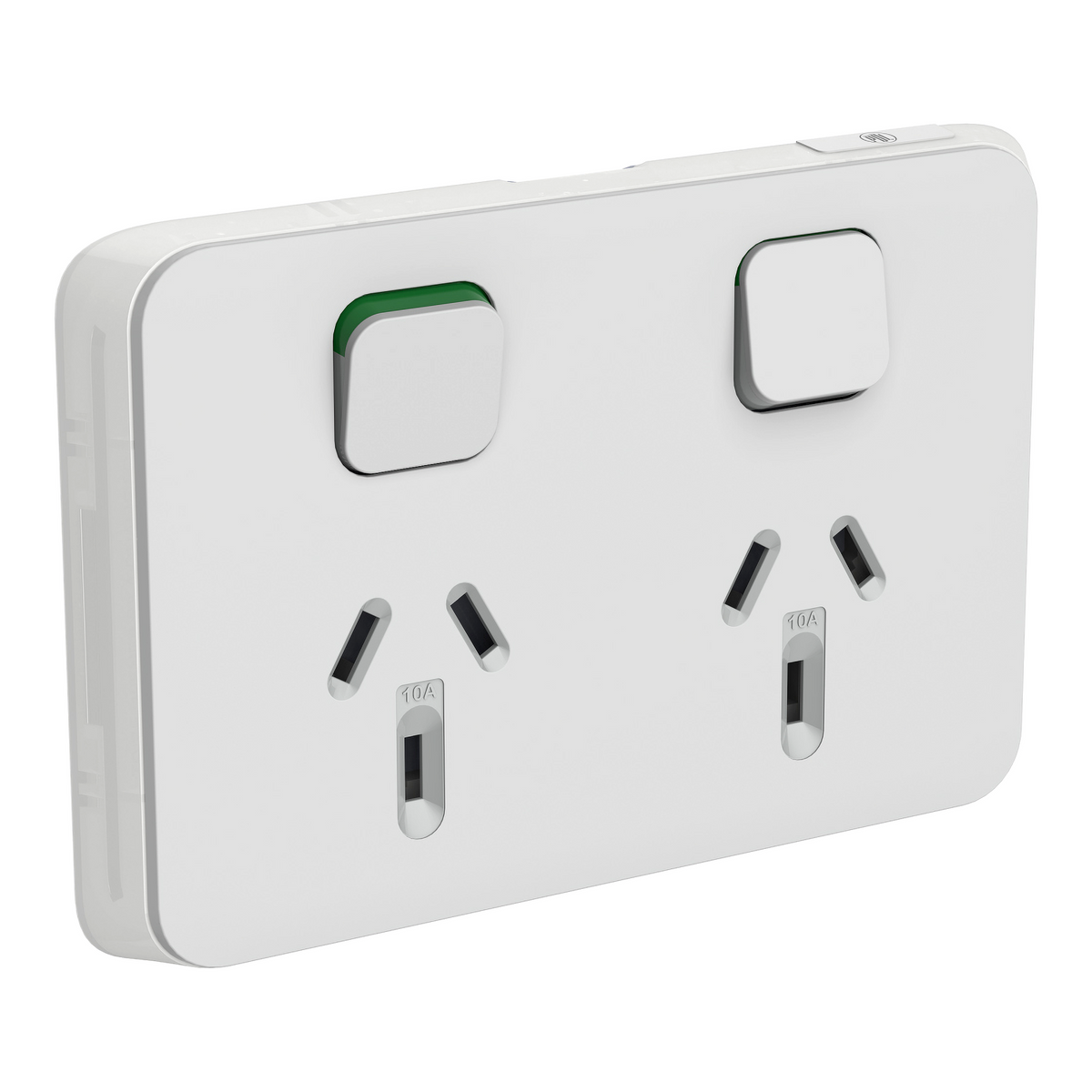 Iconic Skin Socket Sw Horiz Twin 10A 250V CY — Scott Electrical