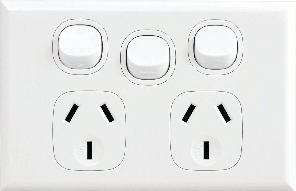 Vynco Home Powerpoint Horiz Double Extra Switch — Scott Electrical