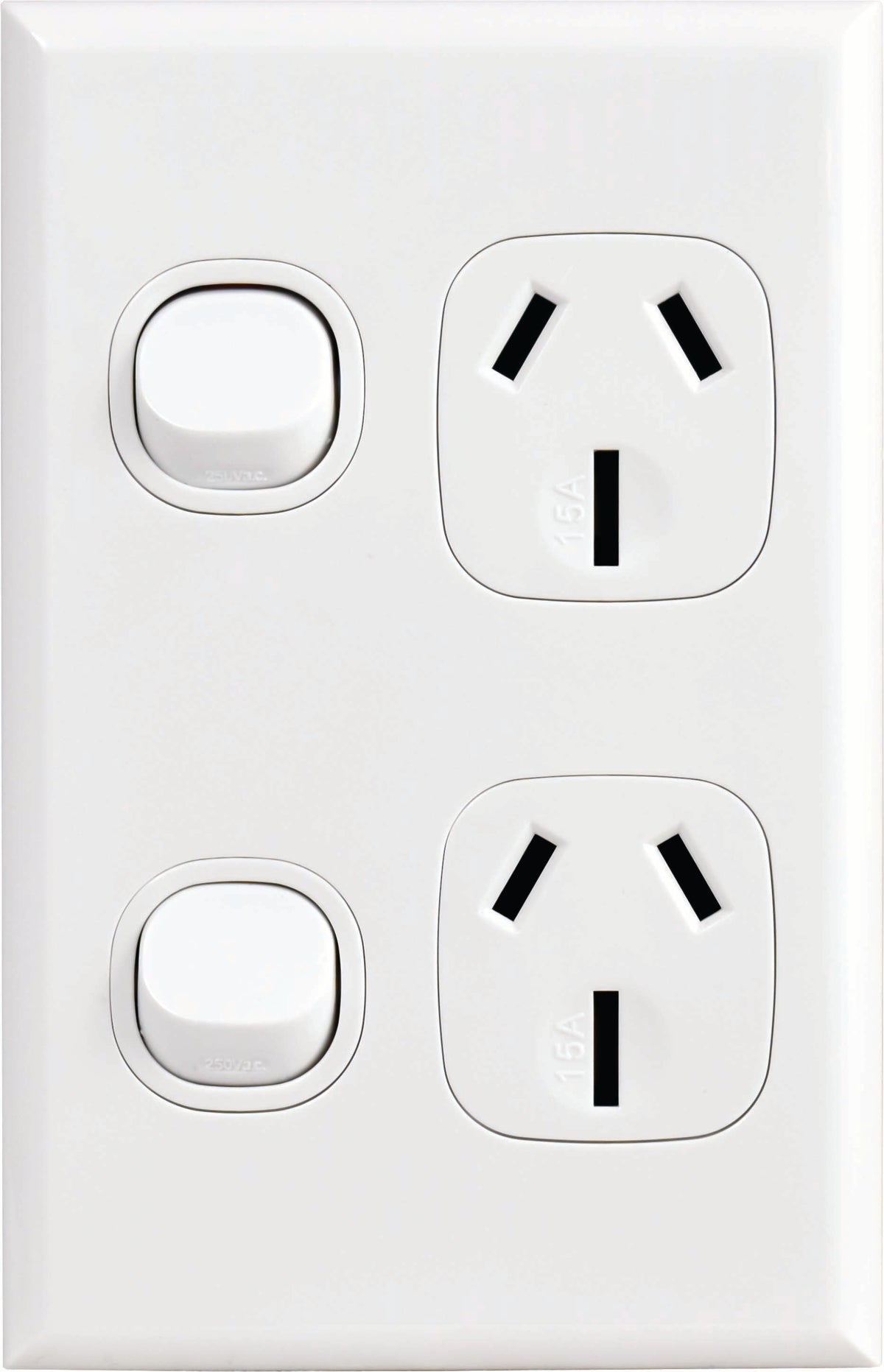 Vynco Home Powerpoint 15AMP Vert Double — Scott Electrical