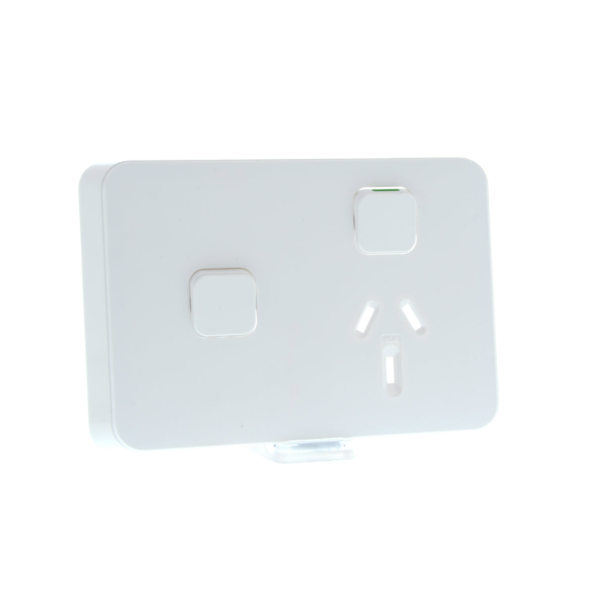 Iconic Skin Socket Sw Horiz Single + Switch 10A Solid White — Scott ...