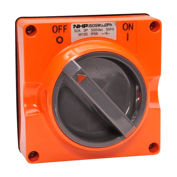 Iso Switch 3P 32A 500V ORANGE — Scott Electrical