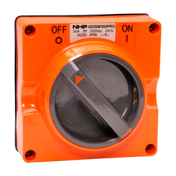 Iso Switch 3P 50A 500V ORANGE — Scott Electrical