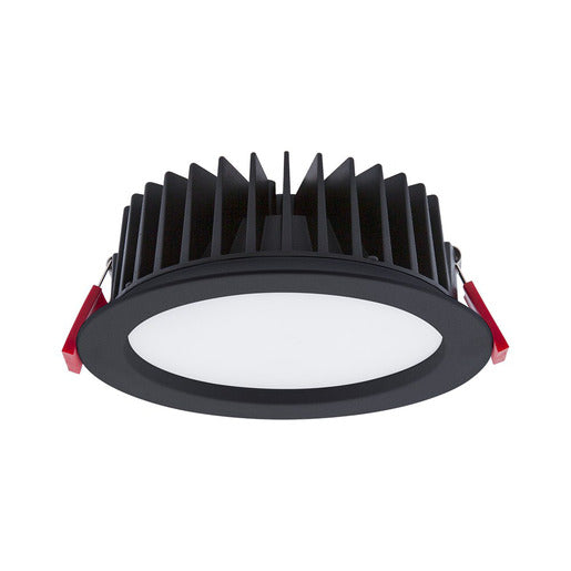 Halcyon LED Downlight 9/15W 3000/4000K 160mm Round IP44 IC-F Dim Black ...