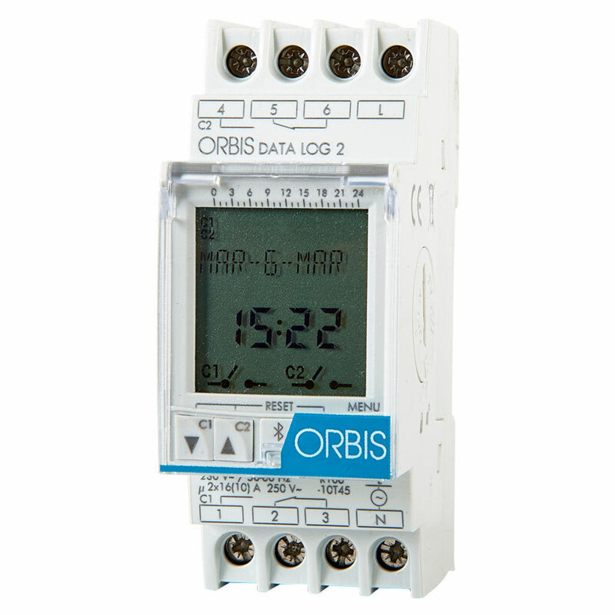 Orbis Time Switch Digital 7D24Hr 2M 2 Channel 230VAC — Scott Electrical
