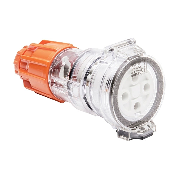 Iso EXTENSION SOCKET 4 ROUND PINS 32A 500V AC EO — Scott Electrical