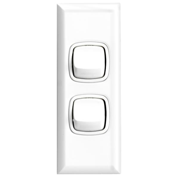 Legrand HPM Double gang 10A architrave Whi — Scott Electrical