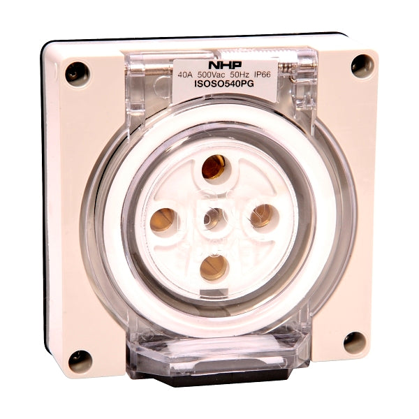Iso Socket outlet 5 pin 40A 500V — Scott Electrical