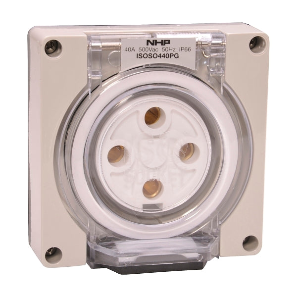 Iso Socket outlet 4 pin 40A 500V — Scott Electrical