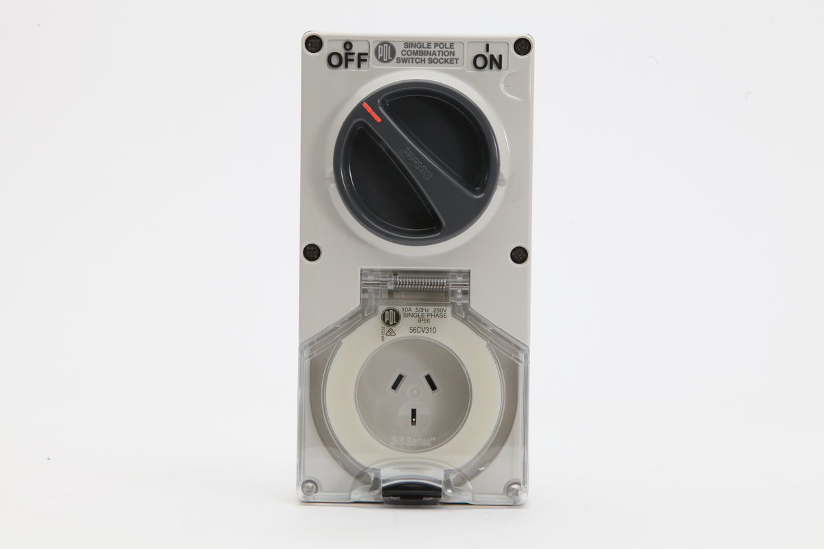 Pdl Switch socket 3 pin 10A 250V — Scott Electrical
