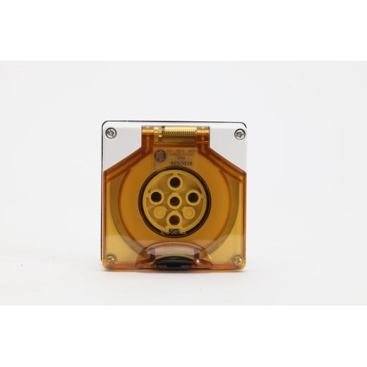 Pdl Socket outlet 5 pin 16A 500V White — Scott Electrical