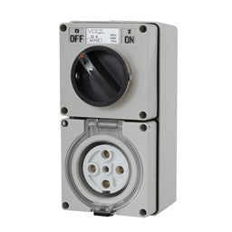 Volt Switched Socket 32A 5pin IP66 & E2 Base — Scott Electrical