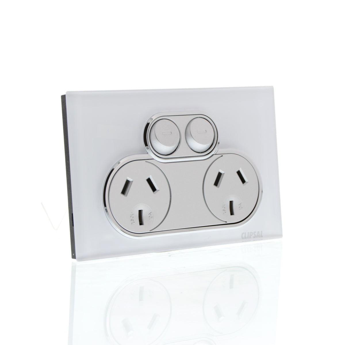 Saturn Socket switch twin 10A 250V 4025-PW — Scott Electrical