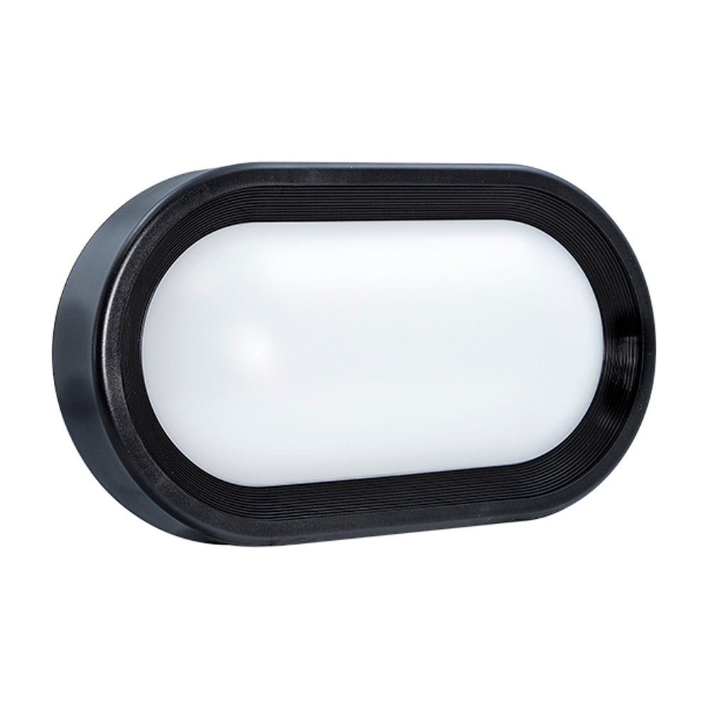 Halcyon LED EXT BULKHEAD 18W Pri:240V WW-BLACK W/ BLACK — Scott Electrical