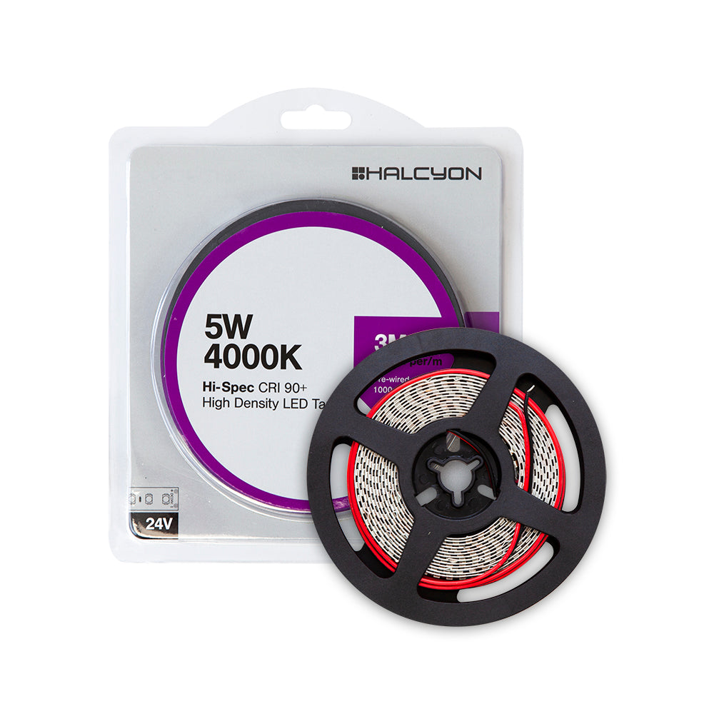 Halcyon LED TAPE HD 3M (CUT 50mm) 8mm 5W 120/1M 24V DC-nW — Scott ...