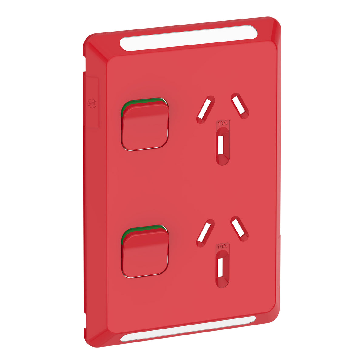 Iconic Skin Socket Sw Vert Twin 10A 250V RD — Scott Electrical