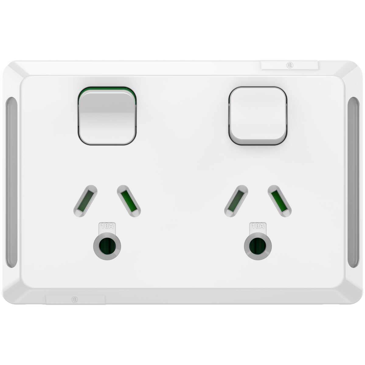 Iconic Socket Sw Hor Twin RoundEarth 10A250V XW — Scott Electrical