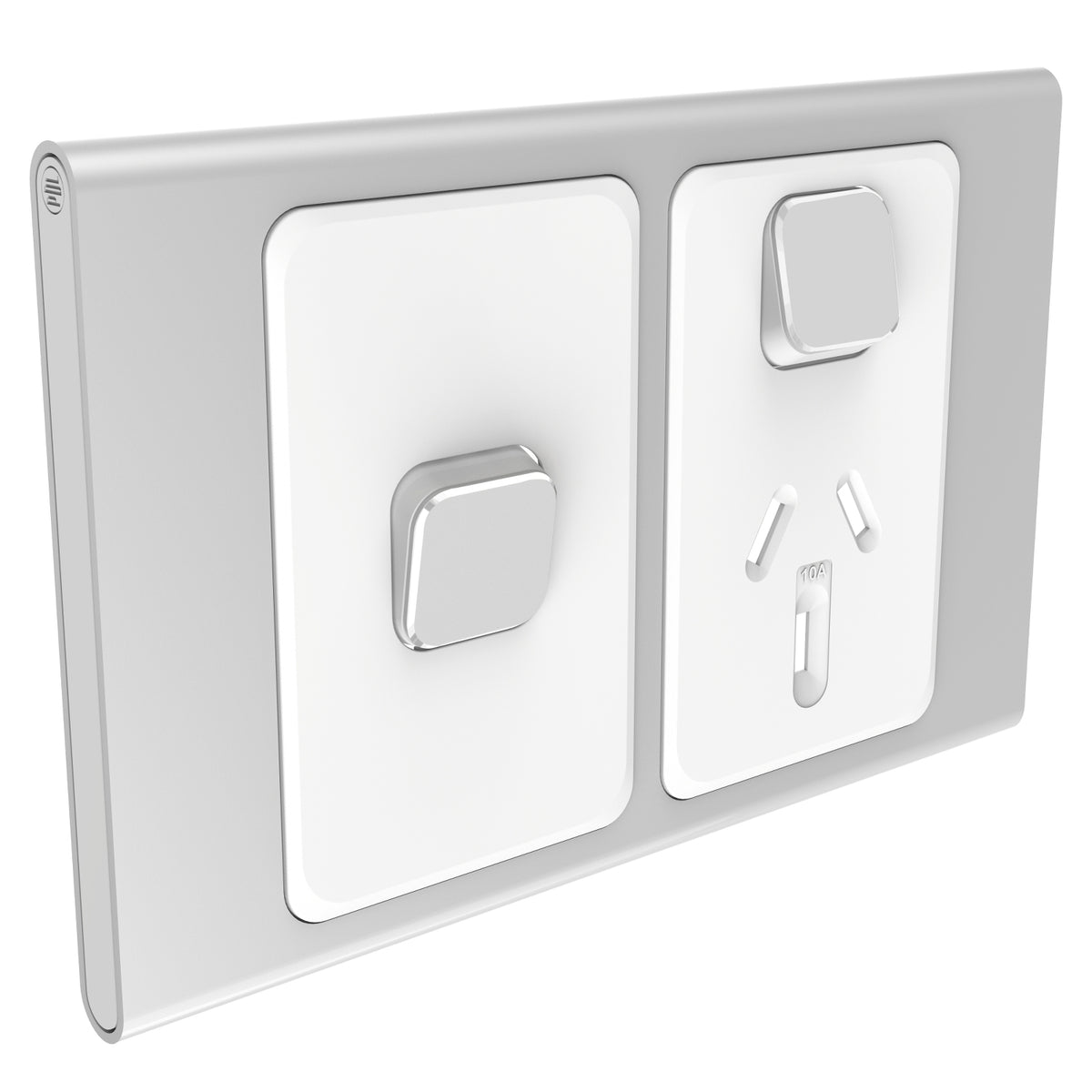 Iconic Skin Socket Sw Horiz Sgl 1ExSw SV — Scott Electrical