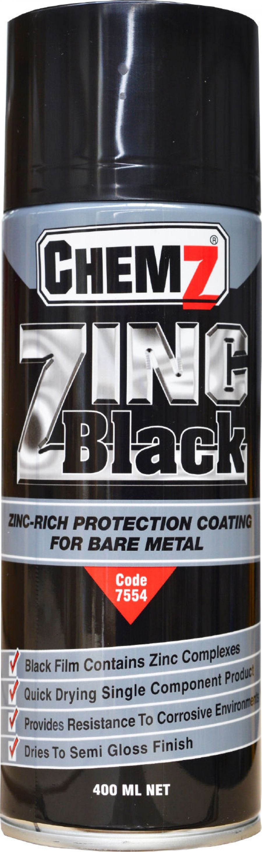 Chemz Black Zinc Zinc Rich For Bare Metals 400ml — Scott Electrical