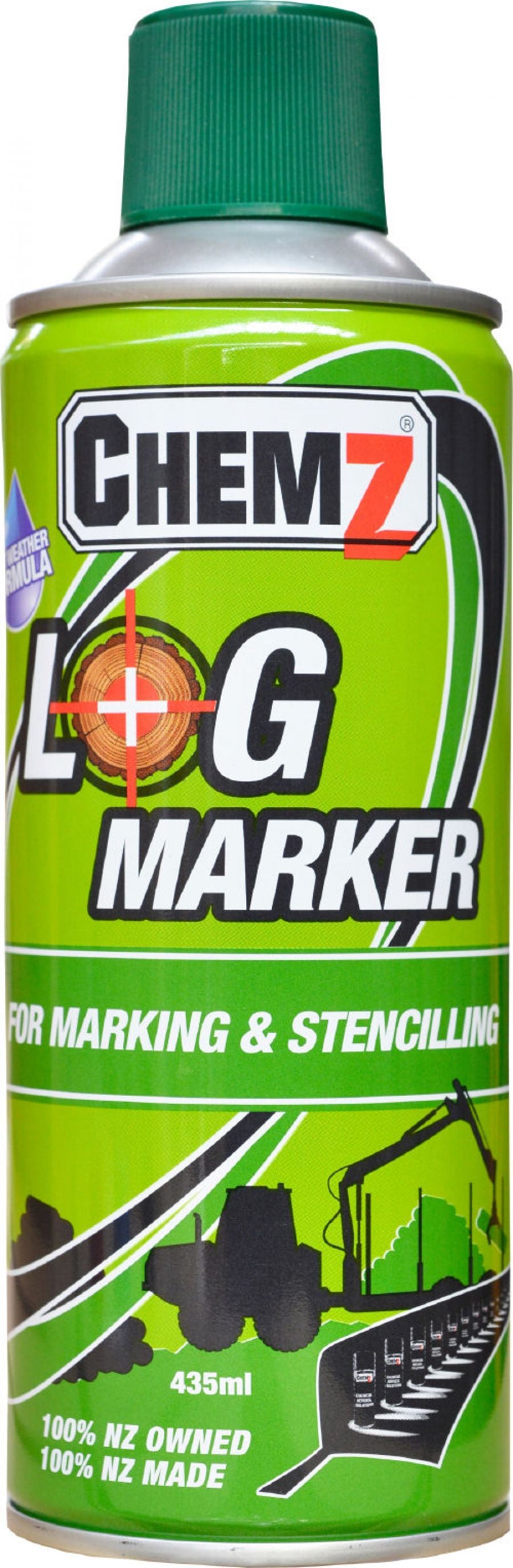 Chemz Log Marker Spray Green For Forestry / Construction / Roading ...